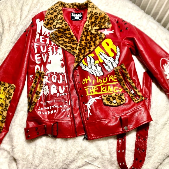 Rebel Minds | Jackets & Coats | R3bel Pablo Escobar Red Leather Jacket ...